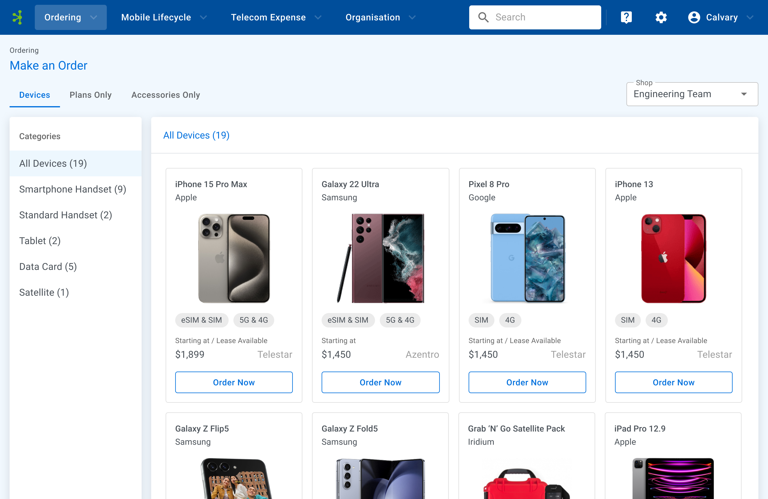 Ordering - Bluewater Control