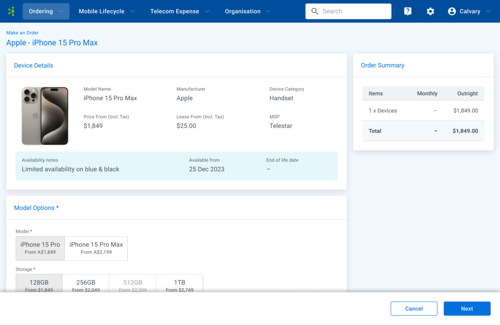 Ordering - Bluewater Control