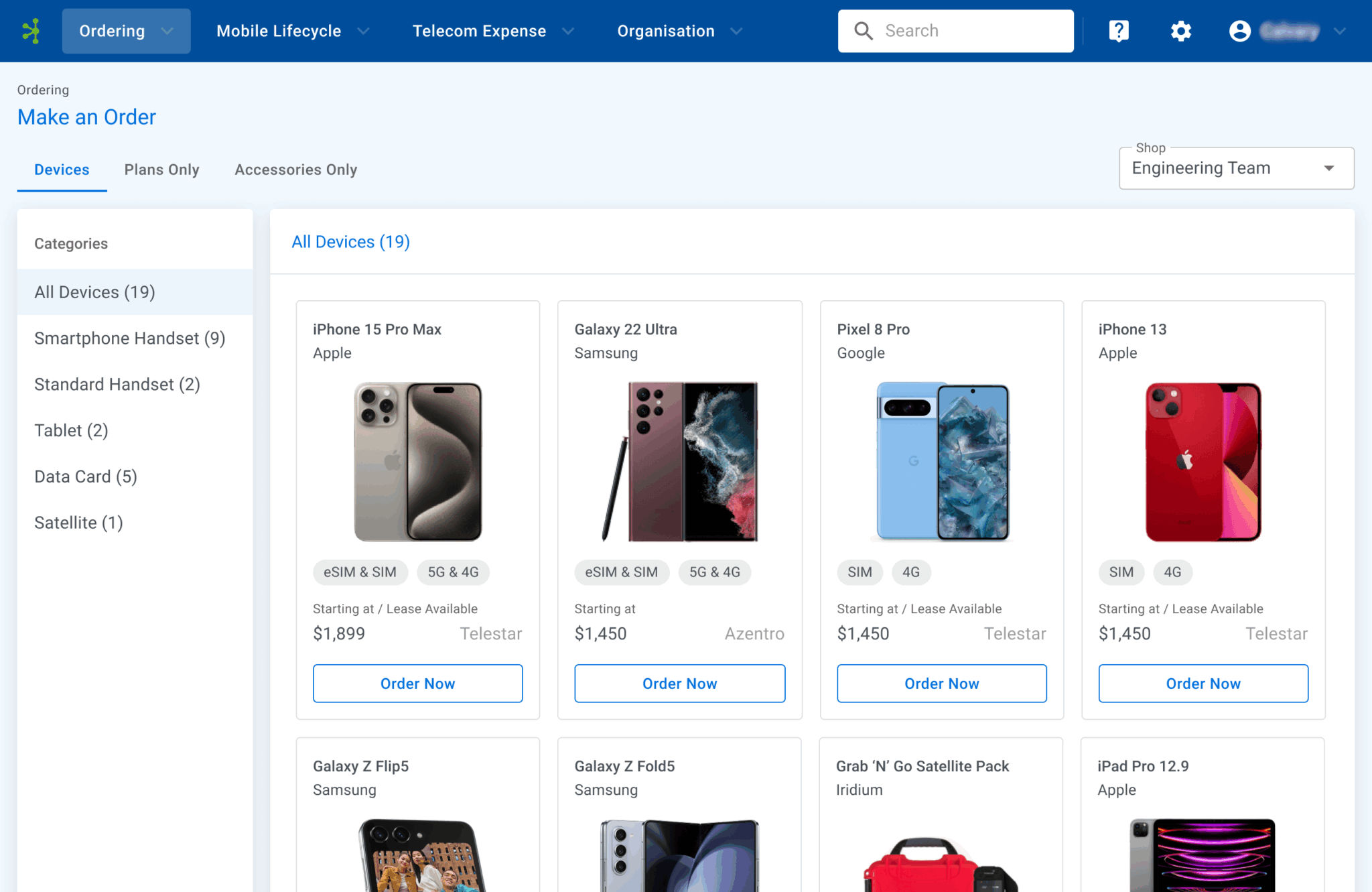 Ordering | Simplify and Control Mobile Ordering | Bluewater Control